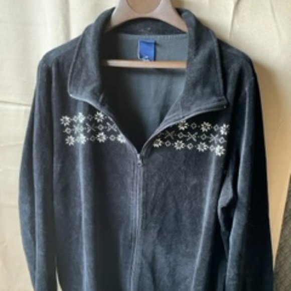 Basic Editions | Jackets & Coats | Basic Edition Snowflake Faux Velour ...